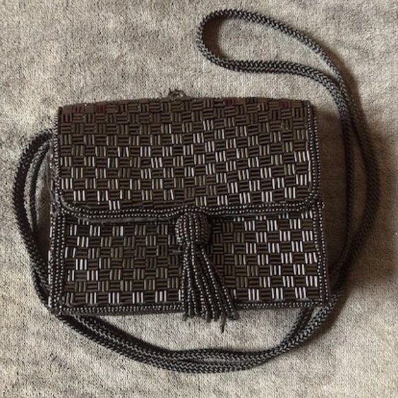 Magid | Bags | Beaded Black Clutch | Poshmark